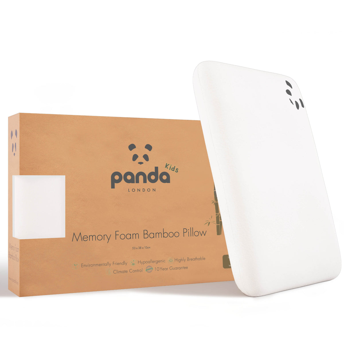 Panda Bamboo Memory Foam Pillow for Kids – Cosybunks